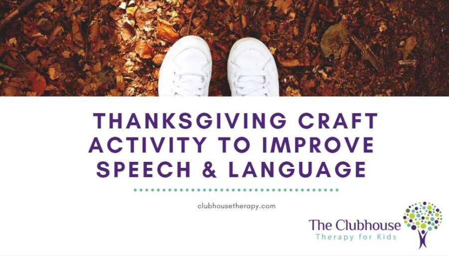 Thanksgiving Craft Activity To Improve Speech & Language! Fun For Kids...